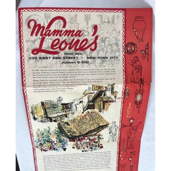 Mama Leones | Other | Vintage And Rare 95s Two Sided Color Mama Leones ...